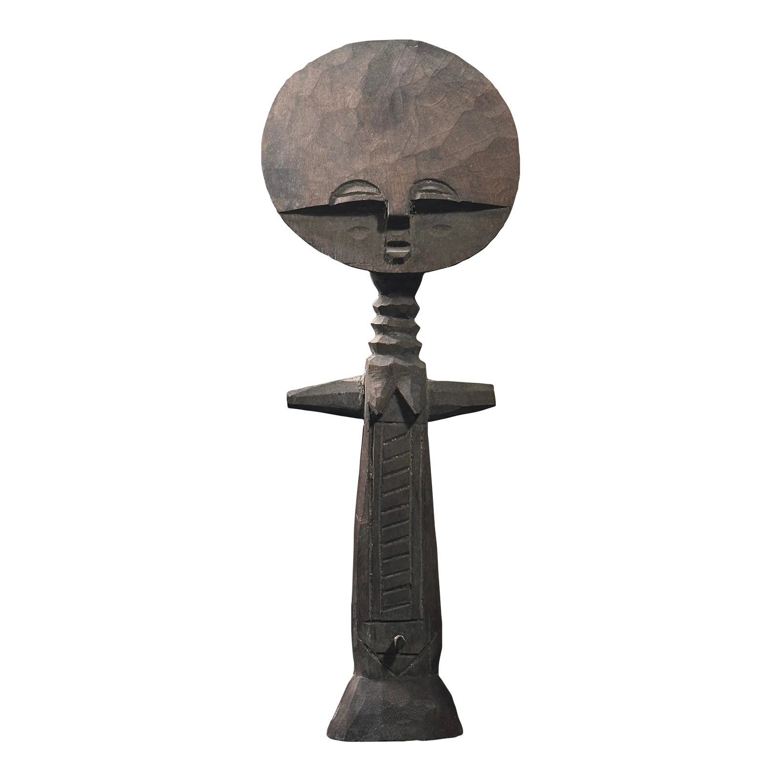 Vintage Hand Carved African Ashanti Fertility Folk Art Sculpture | Chairish