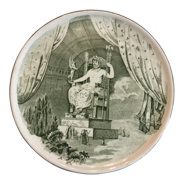 19th Century Copeland and Sons Stoke-On-Trent Circular Tile: The Statue ...