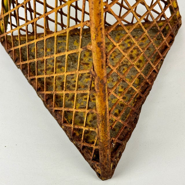 1970s Architectural Salvage Pyramid Metal Sculpture Cage in Rusty ...