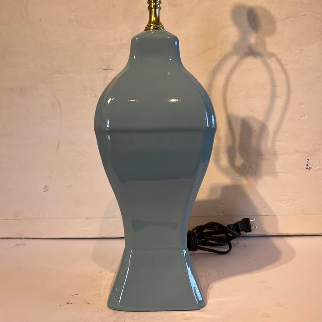 Blue Porcelain Lamp | Chairish
