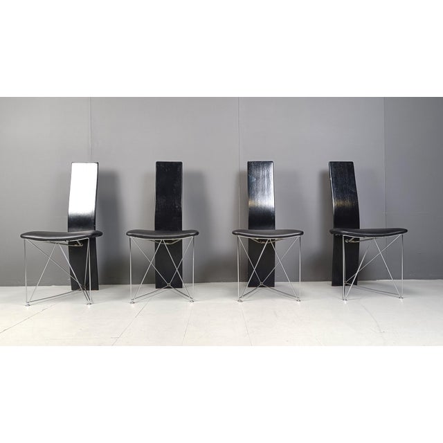 Vintage Concorde Dining Chairs with Leather Seats by Torstein Flatøy ...
