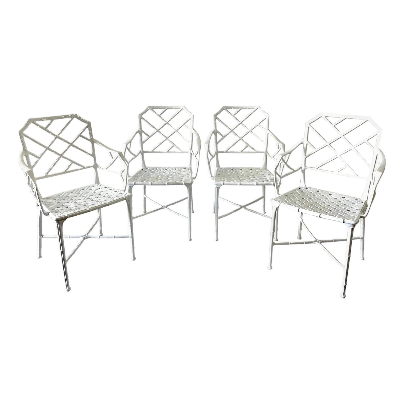 Brown Jordan Hall Bradley "Calcutta" Armchairs - Set of 4 | Chairish