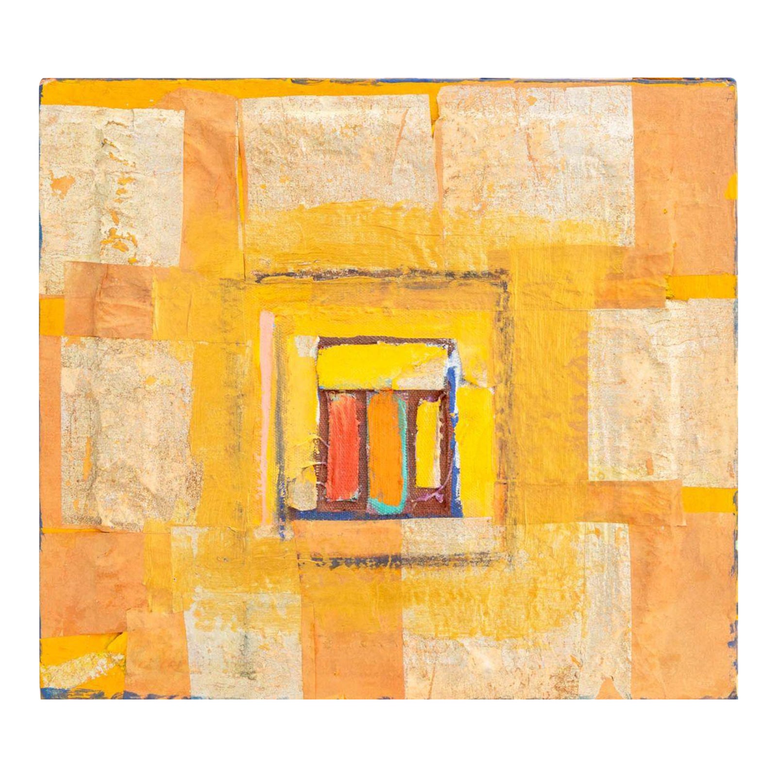 Edith Isaac Rose Abstract Composition Collage | Chairish