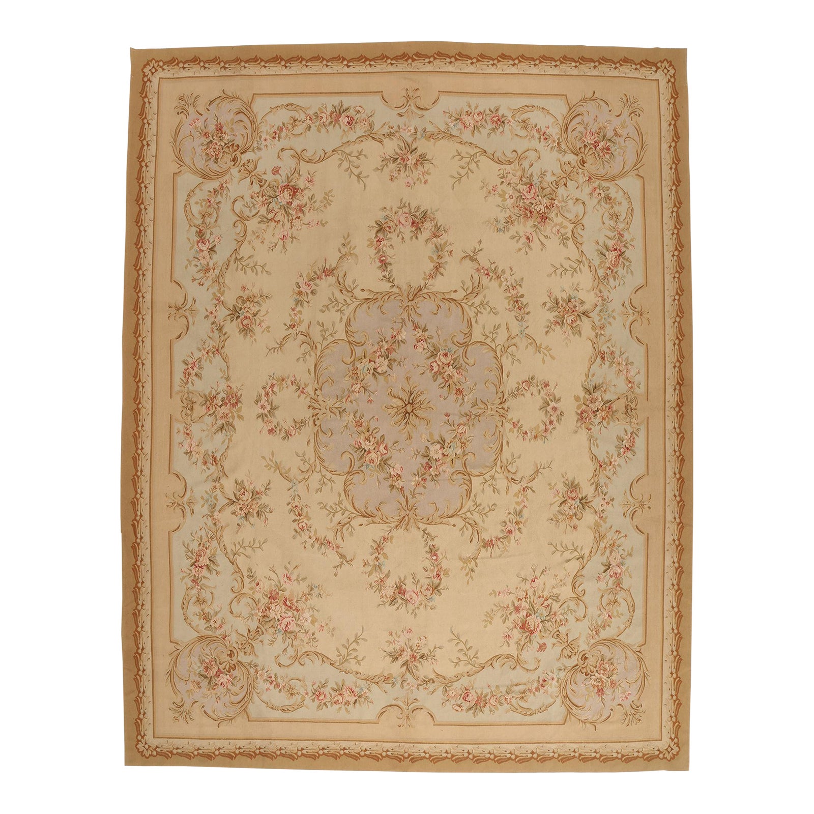 Vintage Chinese Aubusson Rug, 11'11 X 15'04 | Chairish