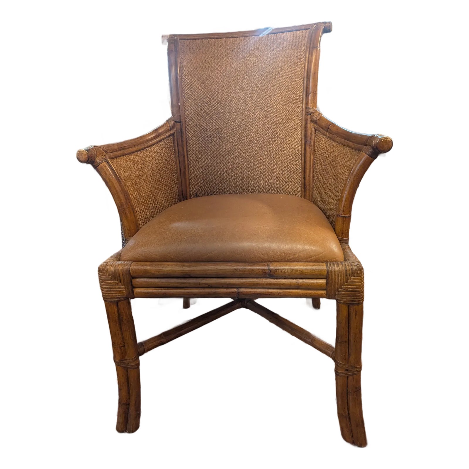 1980s Bamboo Accent Chair | Chairish