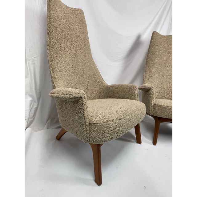 Mid 20th Century Mid Century Adrian Pearsall Chairs in New Shearling ...