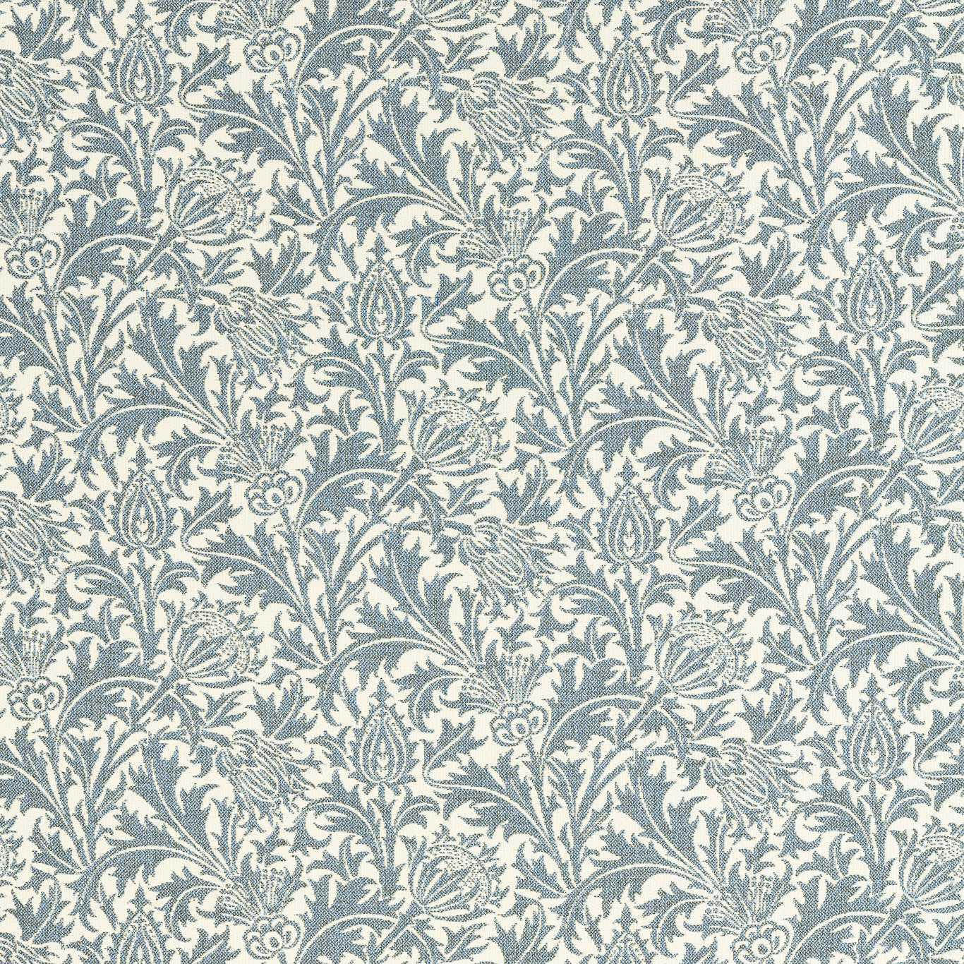 Morris & Co. Thistle Weave Fabric in River Wandle | Chairish