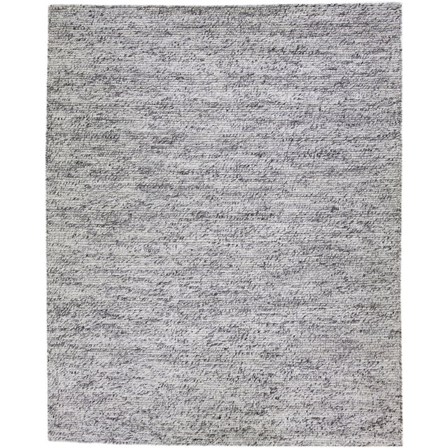 Modern Oversize Handmade Felted Wool Rug in Gray Color by Apadana ...