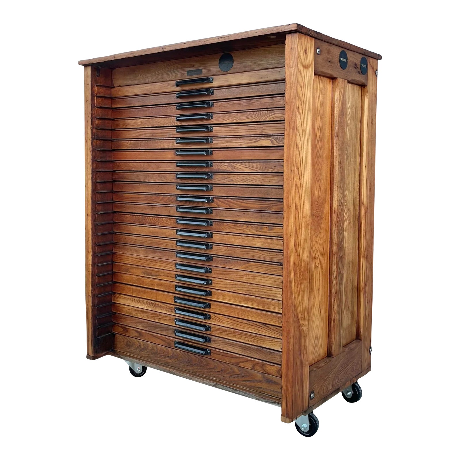 Printer Press Flat-File Drawer Chest With Letter-Blocks | by Hamilton ...