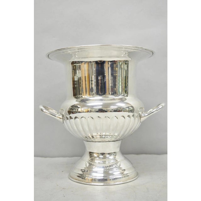 Vintage Leonard Silver Plated Ribbed Trophy Cup Urn Champagne Chiller ...