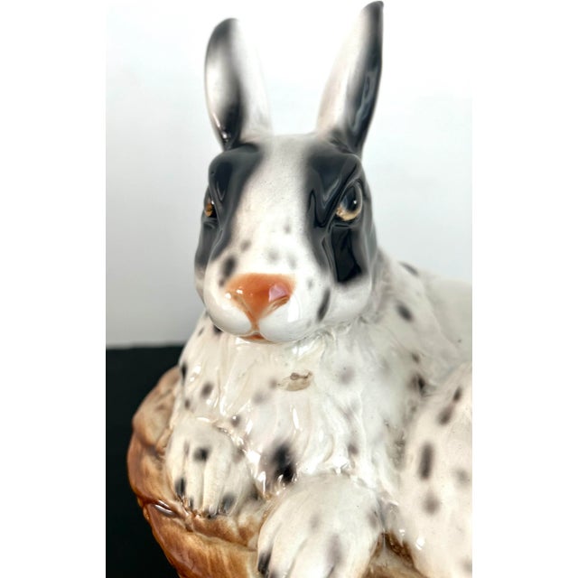 Large Vintage Gump’s Italian Porcelain Family of Rabbits Centerpiece ...