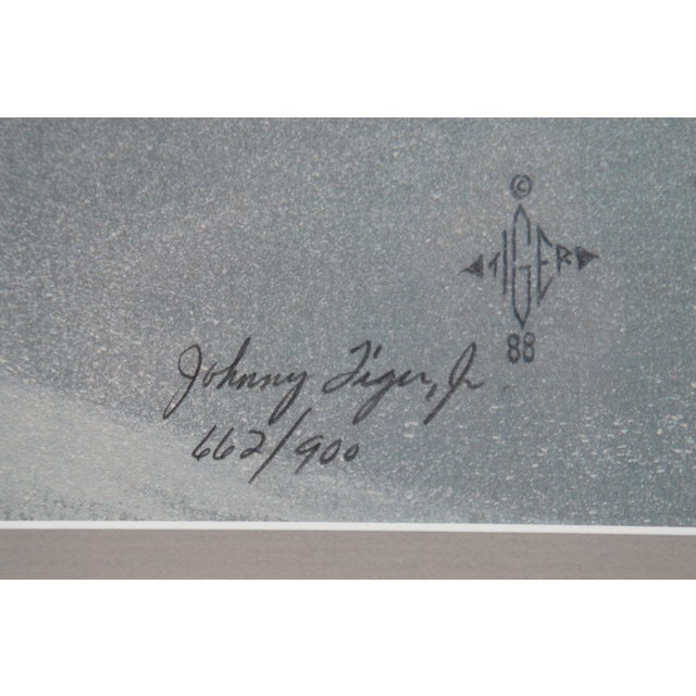 1990s Native American Johnny Tiger Jr Eclipse Indian Warrior Horseback ...