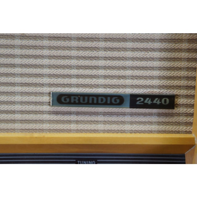 Mid-Century German Grundig 2440 Table Top Tube Radio Stereo | Chairish