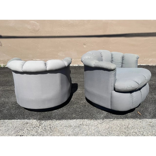 Postmodern Pouf Swivel Chairs | Chairish
