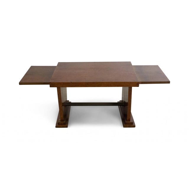 Art Deco Style Burl Wood Two Level Coffee Table | Chairish