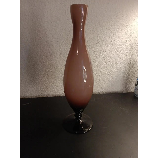 1980s Alrose Original Made in Italy Amethyst Ombre Cased Glass Vase ...