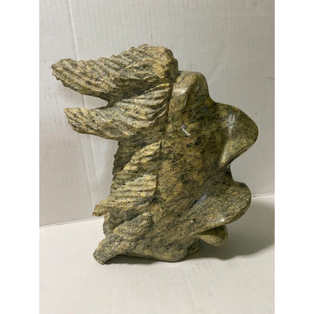 Mid 20th Century Jolly Aningmiuq Carved Stone Hunter Sculpture | Chairish