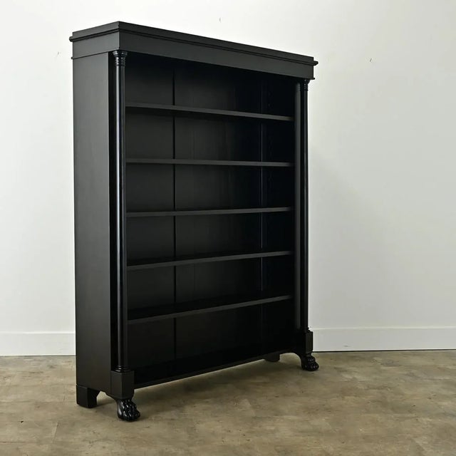 1800s French Empire Style Ebonized Bookcase | Chairish