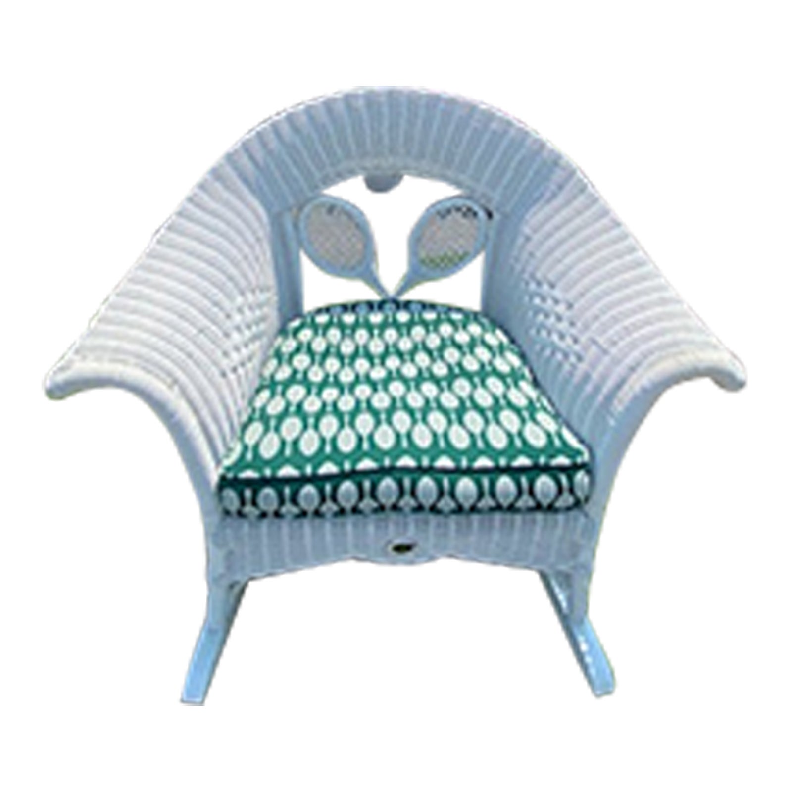 1980s Henry Link Wimbledon Wicker Tennis Rocker | Chairish