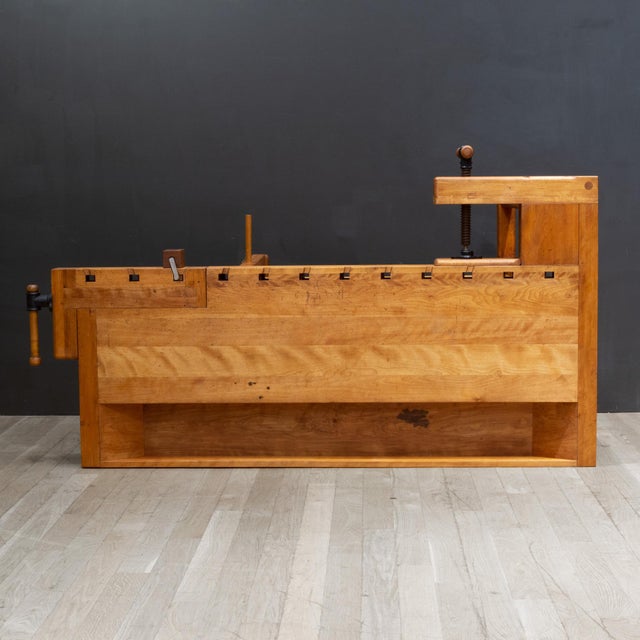 Handmade Solid Maple Carpenter's Workbench C.1970 | Chairish