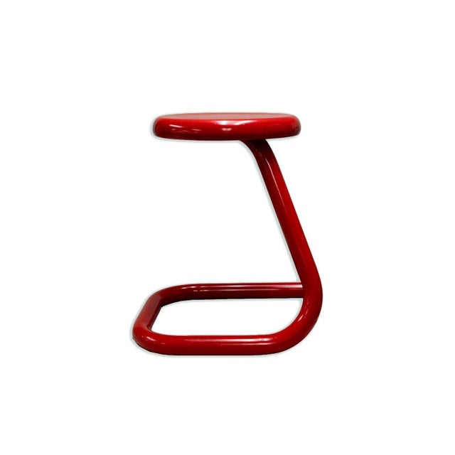 Kinetics Red Paperclip Stool Contemporary Modern Post Modern | Chairish