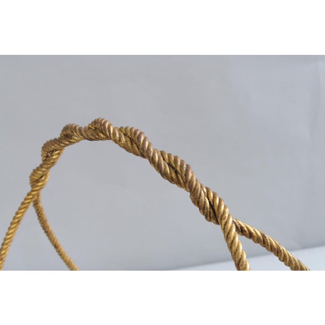 Vintage Italy Gold Gilt Iron Rope Hollywood Regency Bar Table Liquor ...