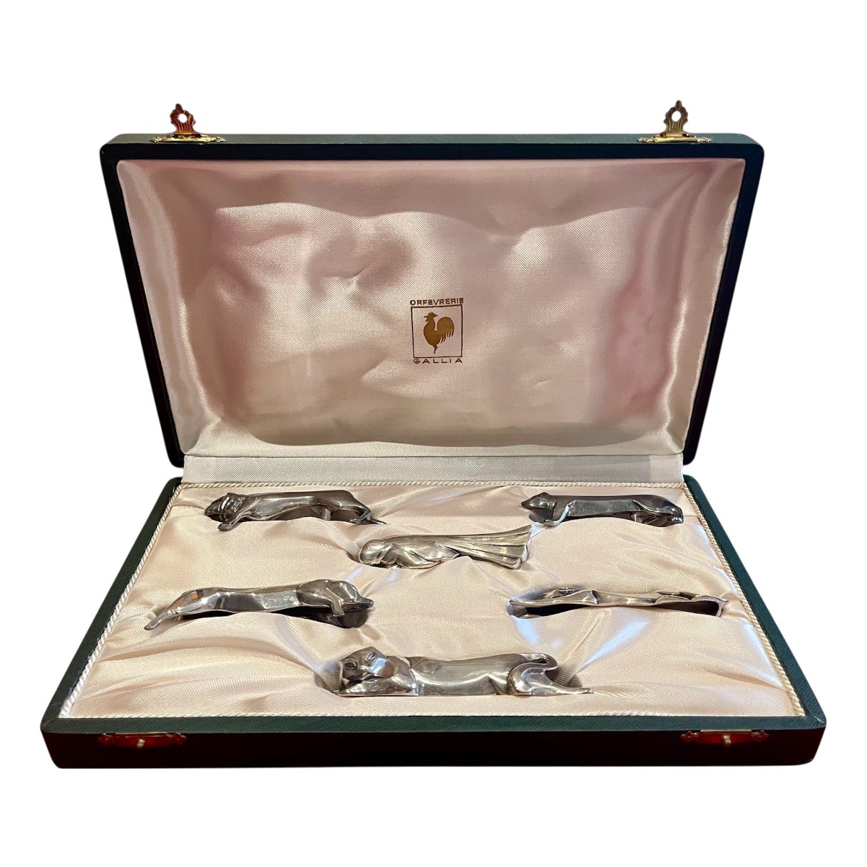 Vintage Silver-Plated Metal Knife Rests from Christofle, 1950s, Set of ...