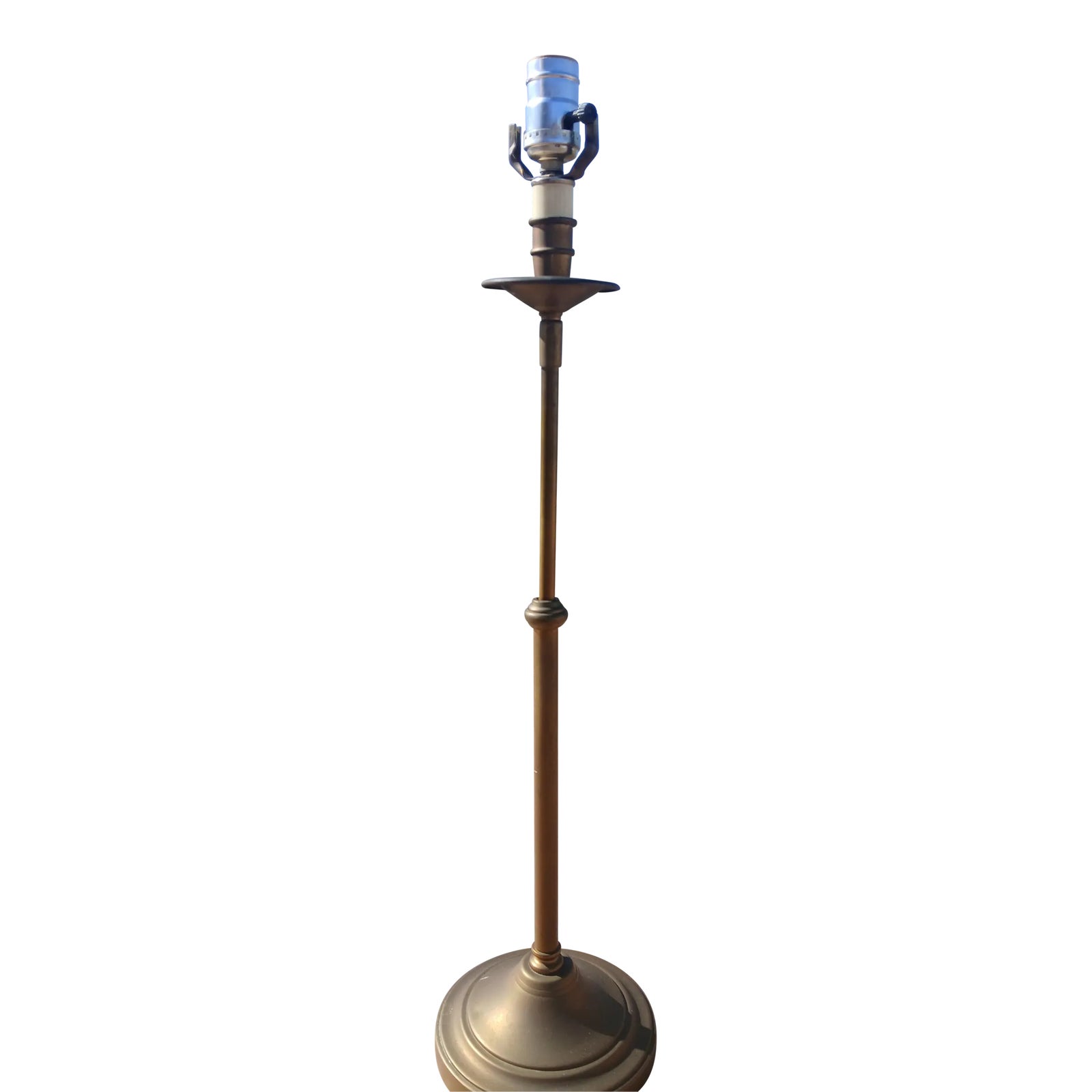 Mid-Century Modern Repaired Brass Adjustable Height Floor/ Table ...