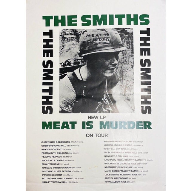 1985 The Smiths - Meat is Murder Tour Poster | Chairish