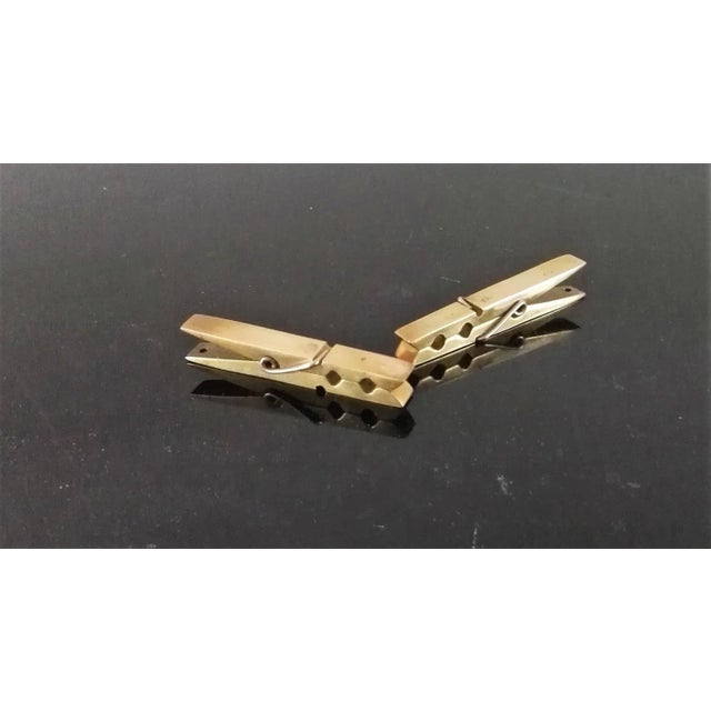 1970s Solid Bronze Mail Clips, France - a Pair | Chairish