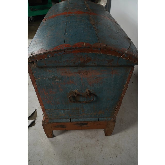 Antique Early 18th Century American Colonial Pine Blanket Chest With ...