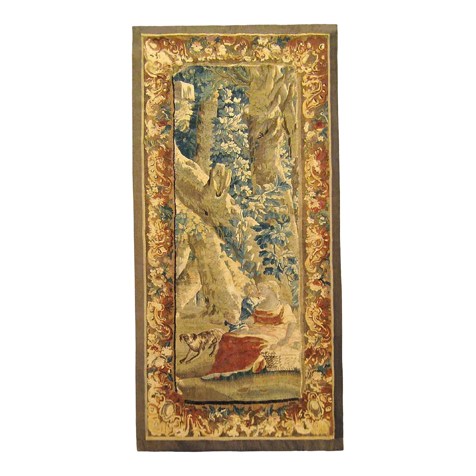 18th Century Flemish Rustic Tapestry Panel | Chairish