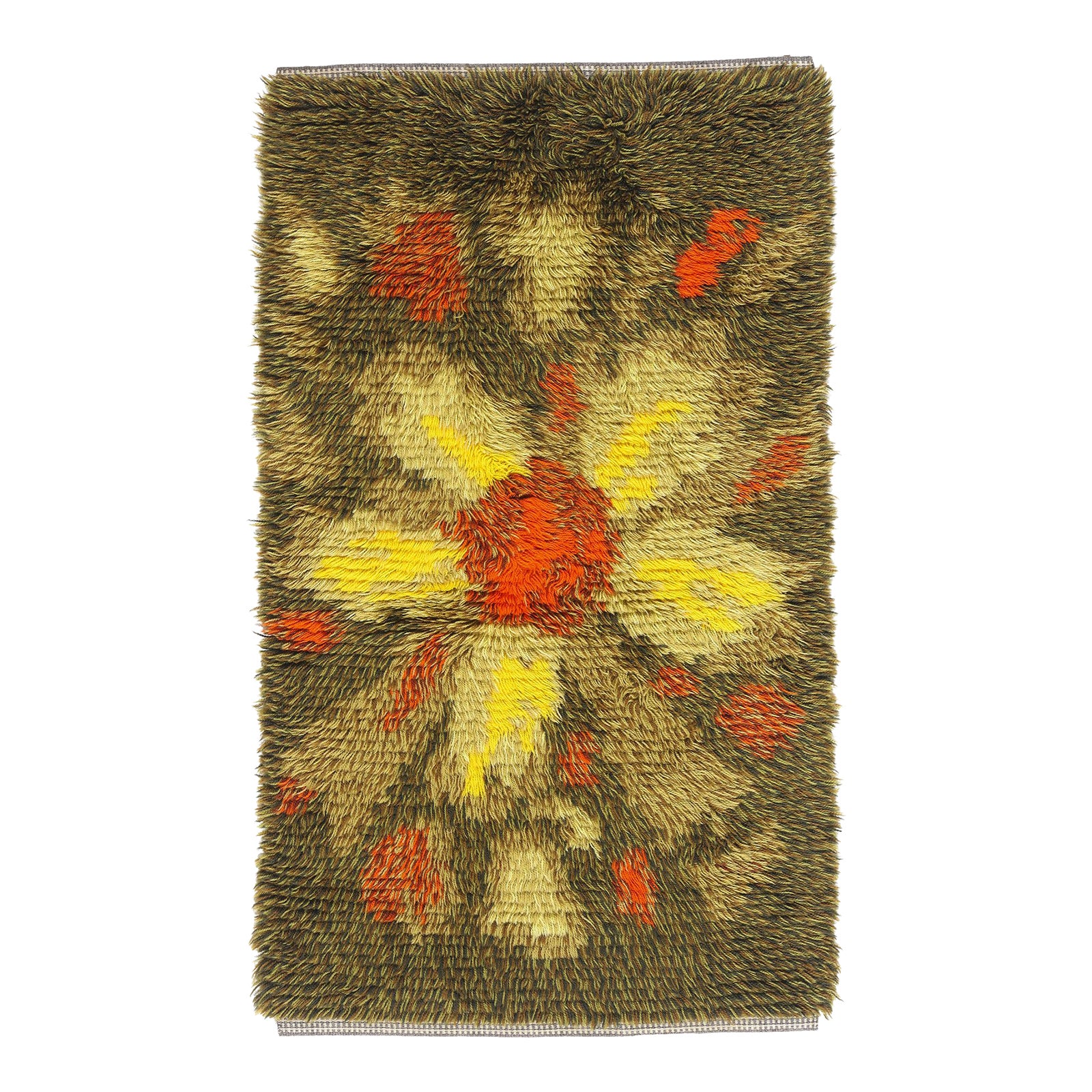 Vintage Swedish Rya Rug, 02'05 X 04'02 | Chairish