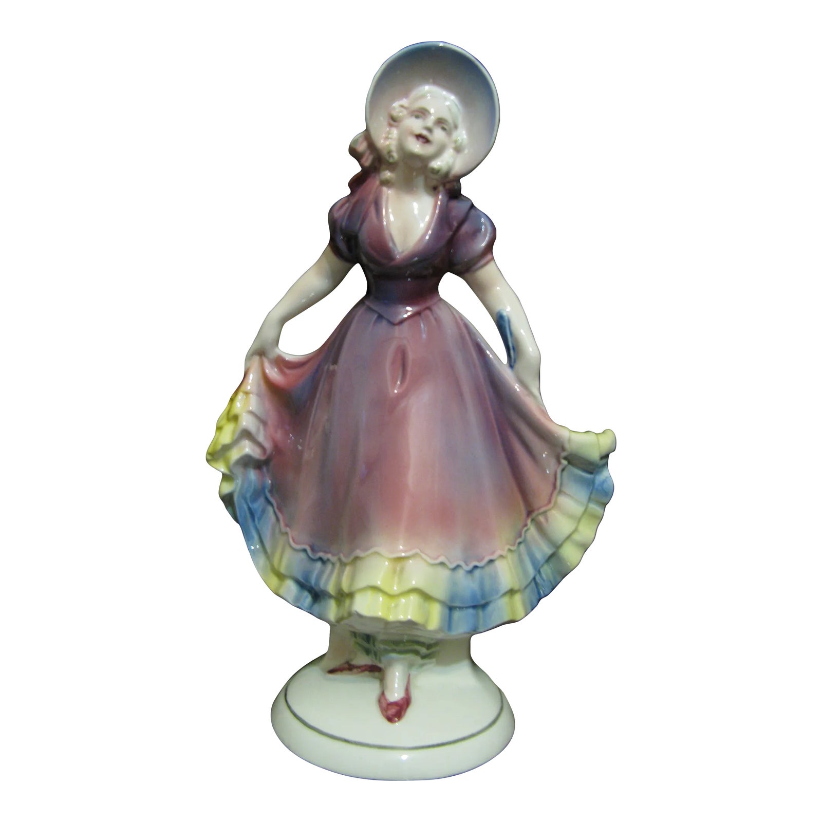 Vintage Germany Katzhutte Lady Porcelain Figurine | Chairish