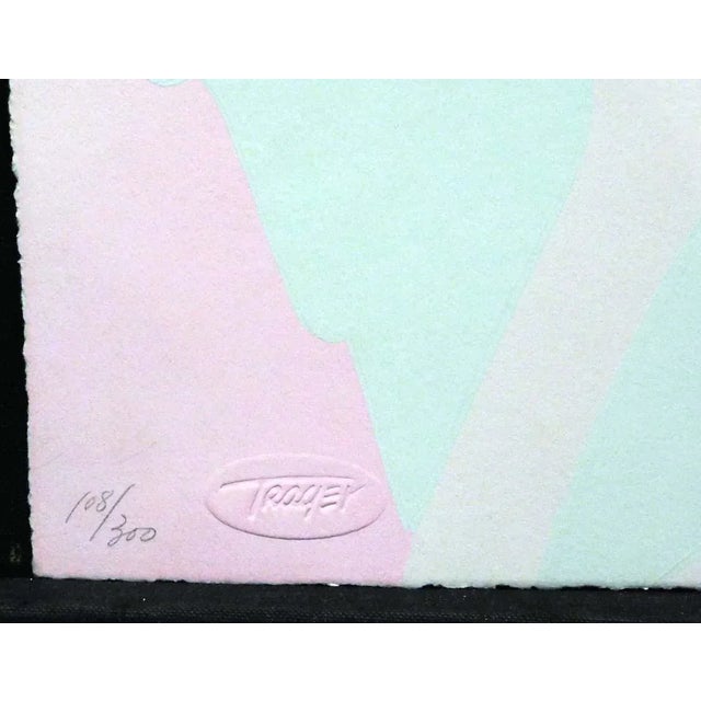 1980s Don Trager "Cassy" Sn Serigraph Pink Tulip Floral Art Artwork ...