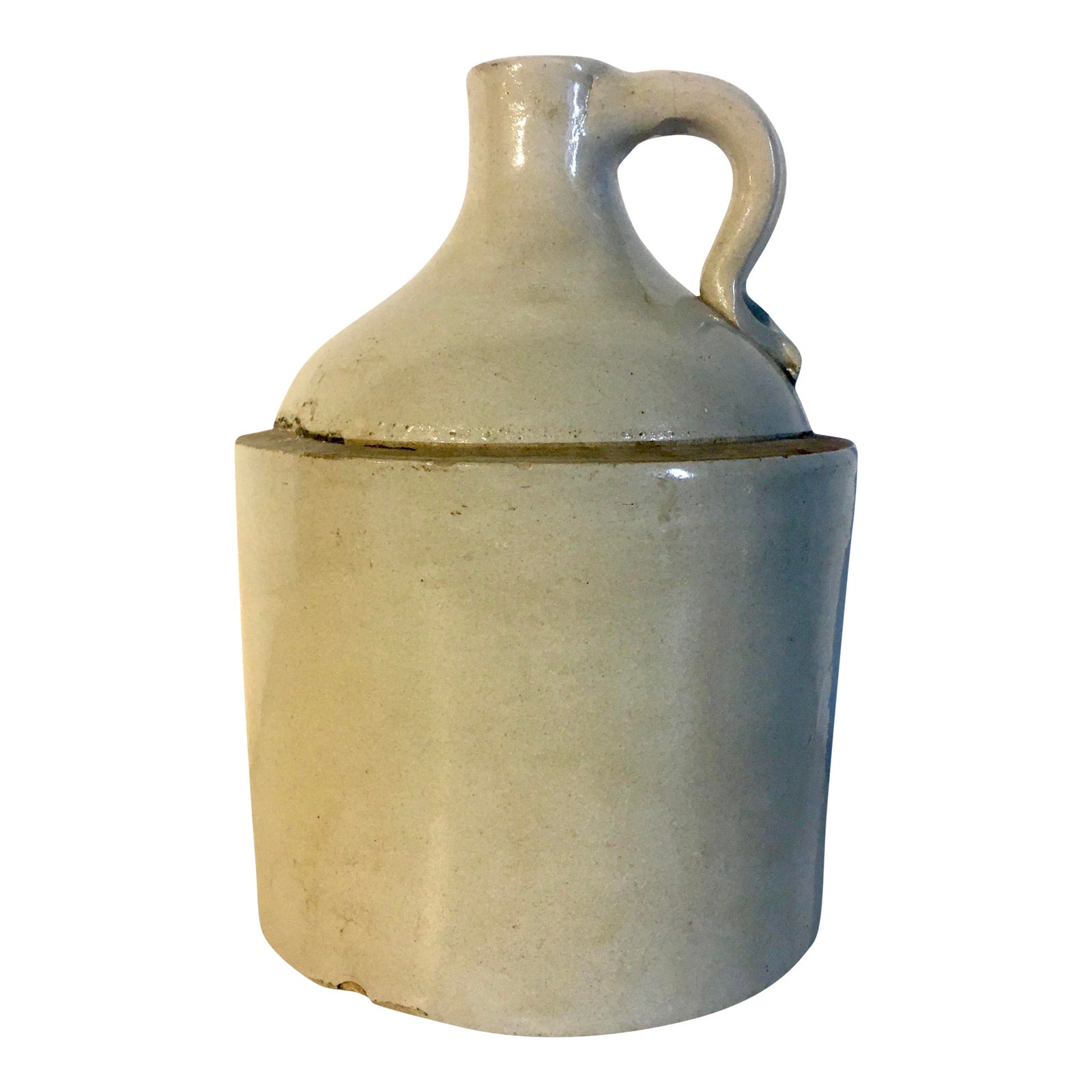 10.5" Rustic 19th Century Stoneware Crock Jug | Chairish