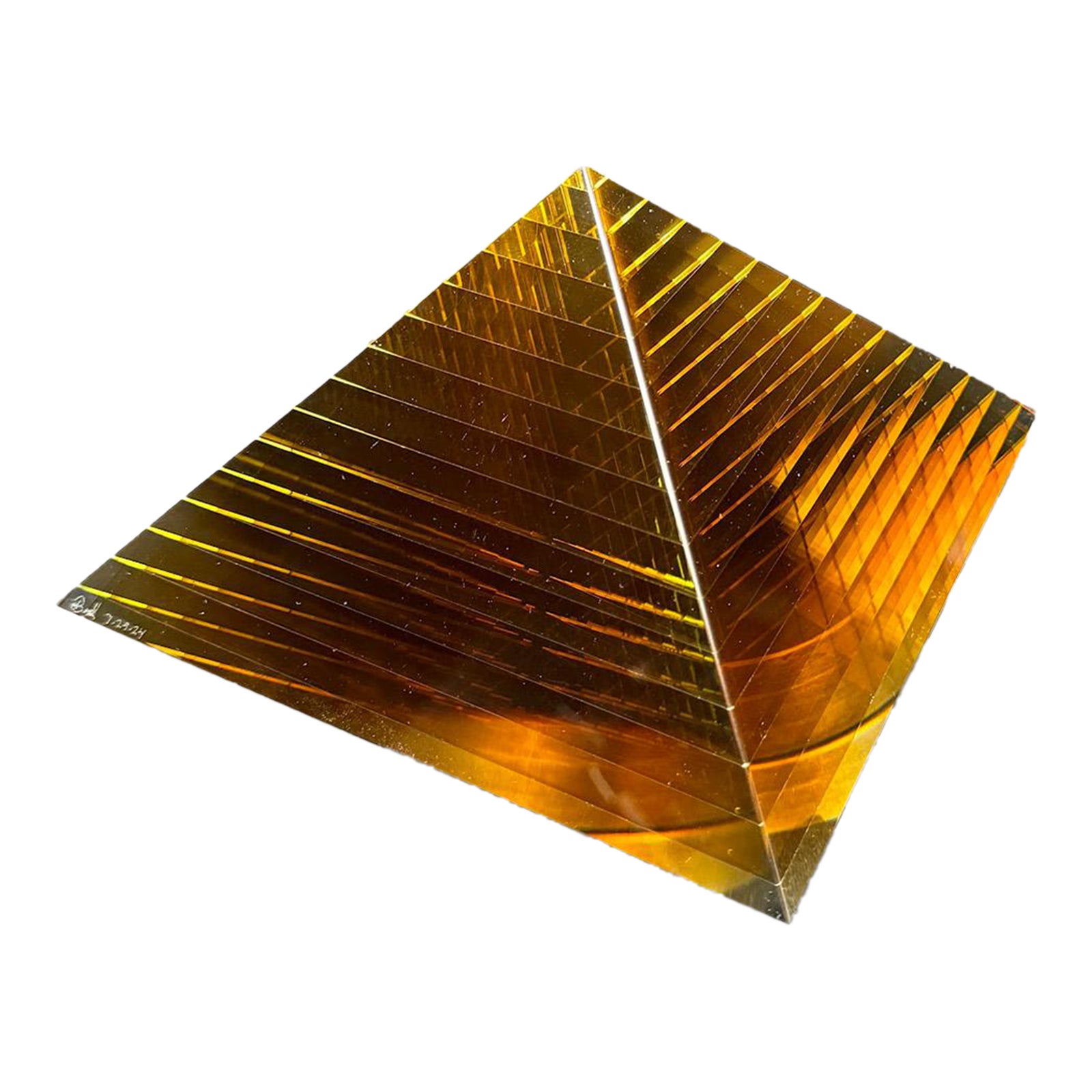 Jacob Barfield Glass Sculpture "Infinity Pyramid", 2024 | Chairish