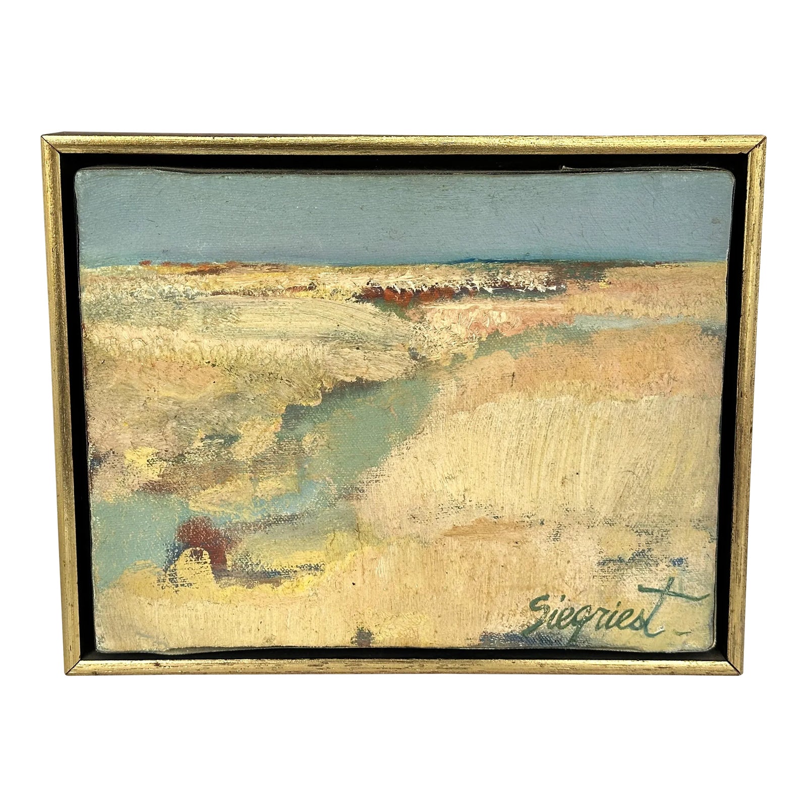 Mid 20th Century Louis Siegriest Original Abstract Landscape Oil on ...
