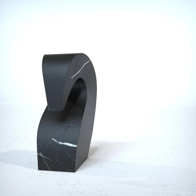 “Metis” Horse Sculpture in Black Marquina Marble | Chairish