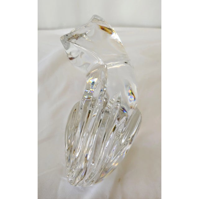 Vintage Waterford Crystal Glass Cat | Chairish