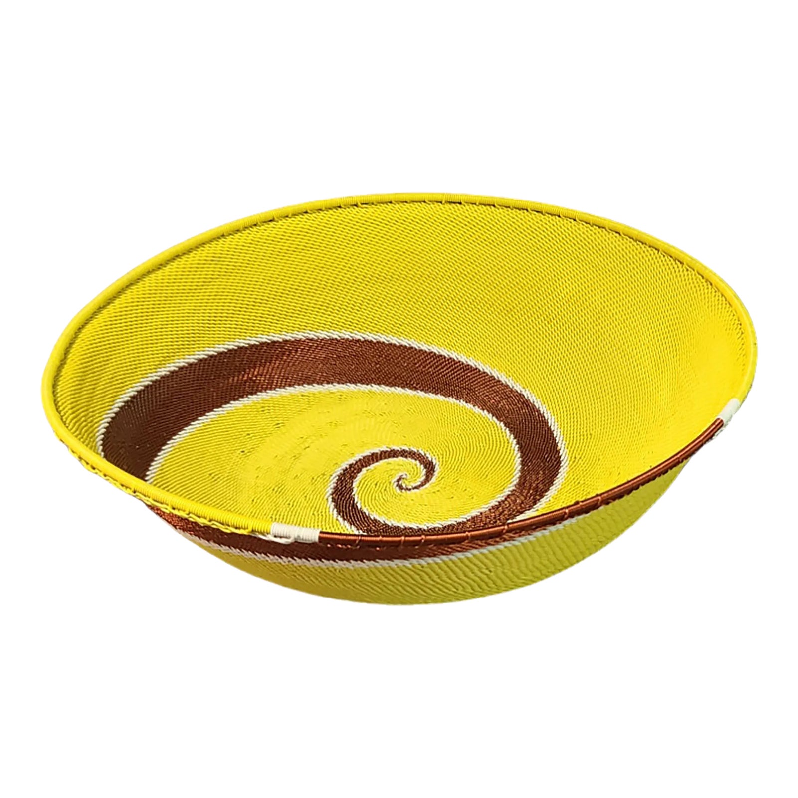 Late 20th Century Vintage Sunny Yellow African Zulu Spiral Electrical ...