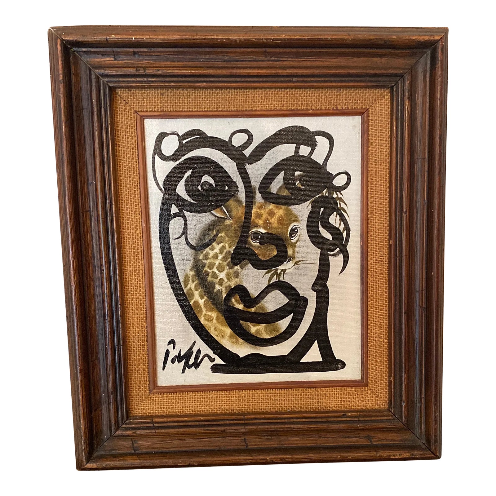 1970s Peter Keil Original Oil Painting on Canvas, Framed | Chairish