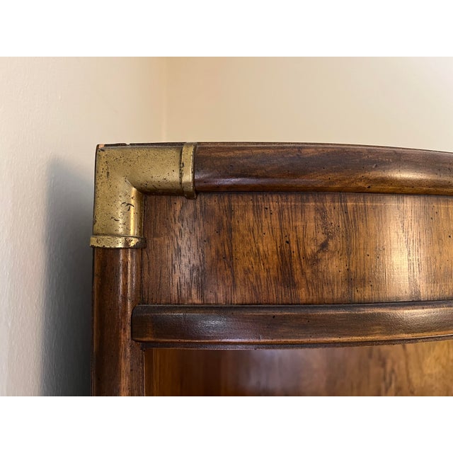 1970s Drexel Heritage Mid-Century Modern Solid Wood Corner Bookcase ...