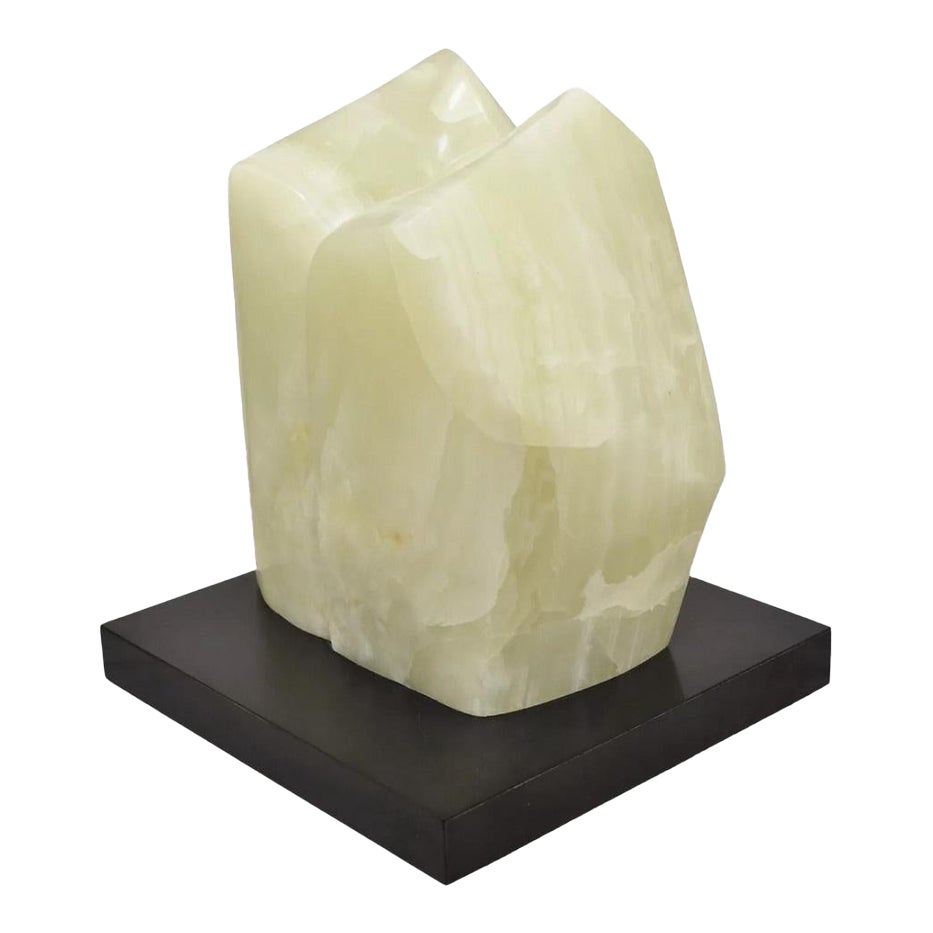 Sheryl C. Benjamin Modern Abstract Carved Onyx Polished Stone Sculpture ...