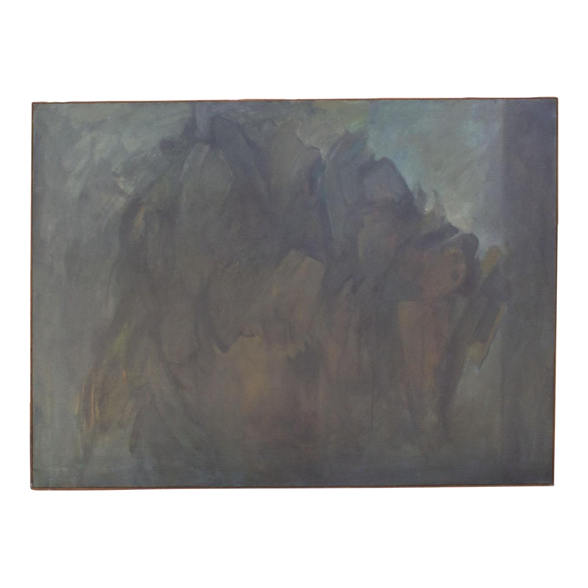 1967 Oil on Canvas Abstract Painting Signed by Artist Steve Redman ...