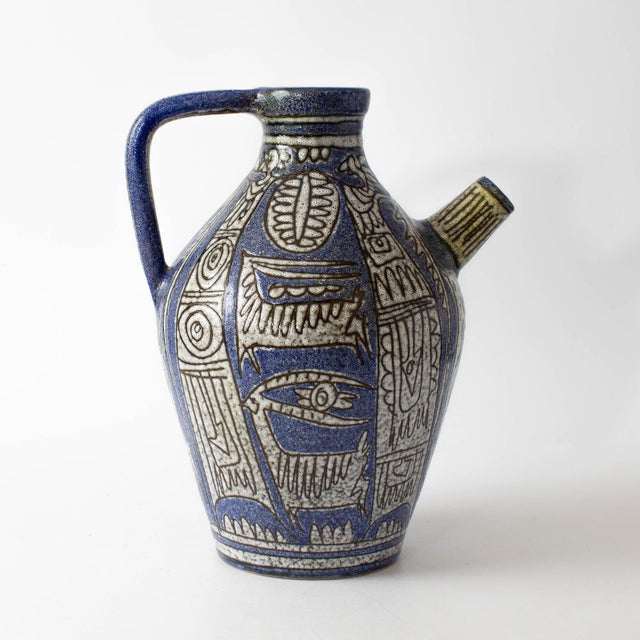 Vintage Italian Sgraffito Jug from Fratelli Fanciullacci, 1960s | Chairish