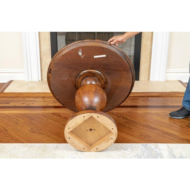 Late 20th Century Vintage Drexel Heritage Round Walnut Pedestal Accent ...