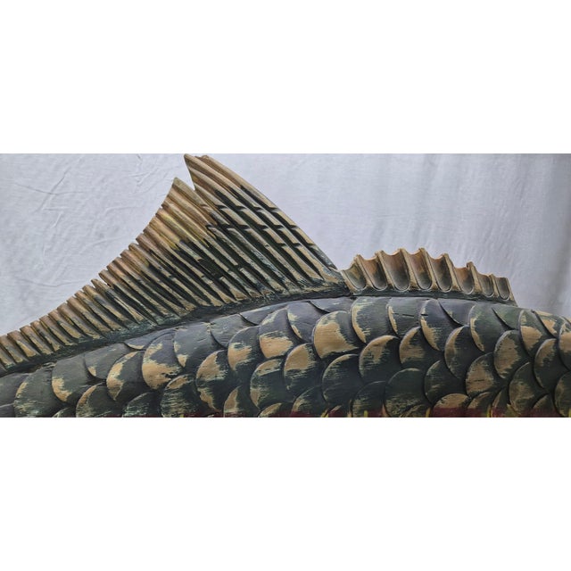 Six Foot "Fresh Fish" Trade Sign | Chairish