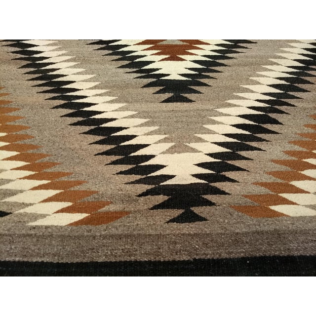 Antique Navajo Style Eye Dazzler Rug - 3′4″ × 4′3″ | Chairish