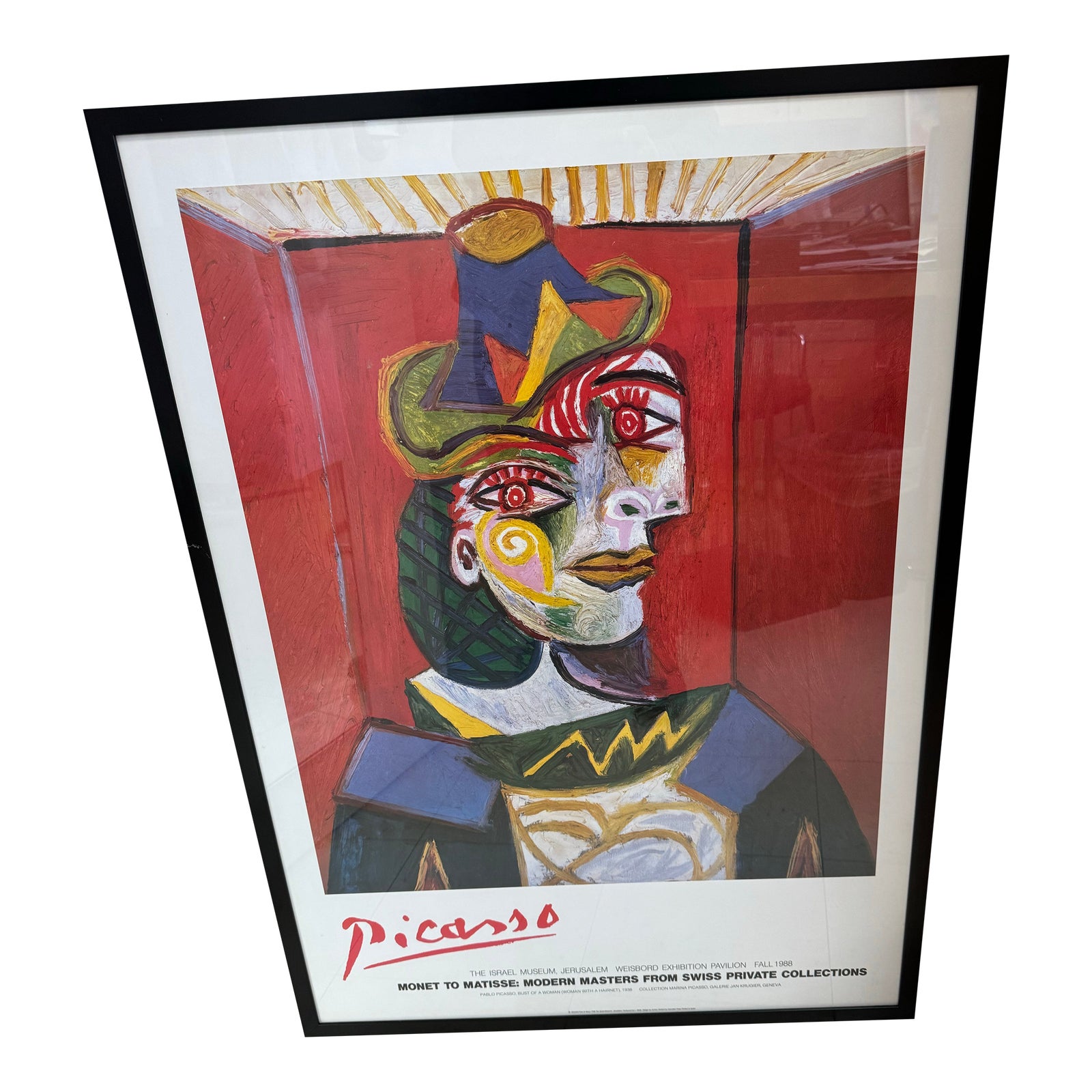 1980s Pablo Picasso Exhibit Poster, Framed | Chairish